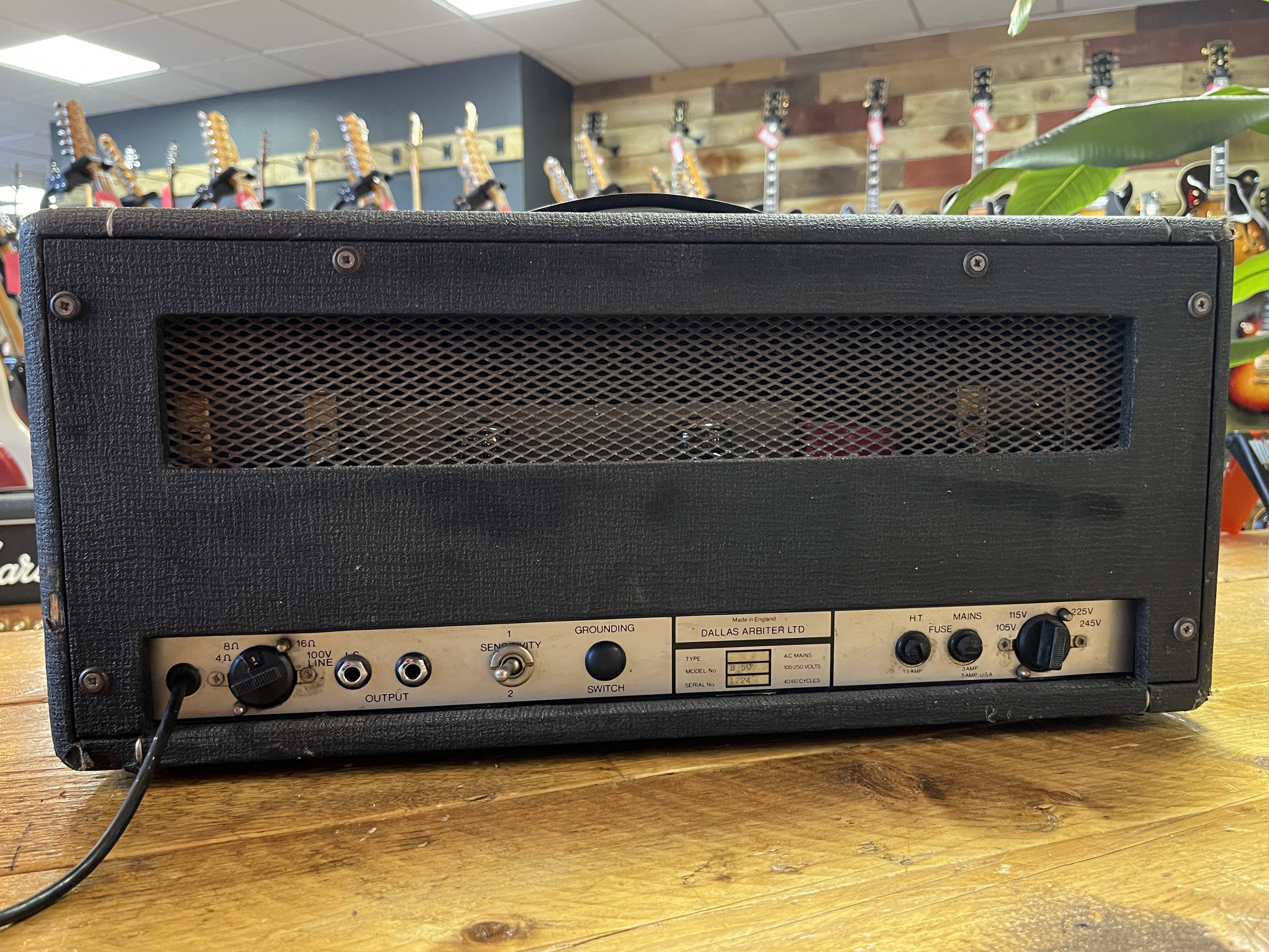 Sound City 50 Plus B50 Valve Amplifier Head Dallas Arbiter 1970's ...