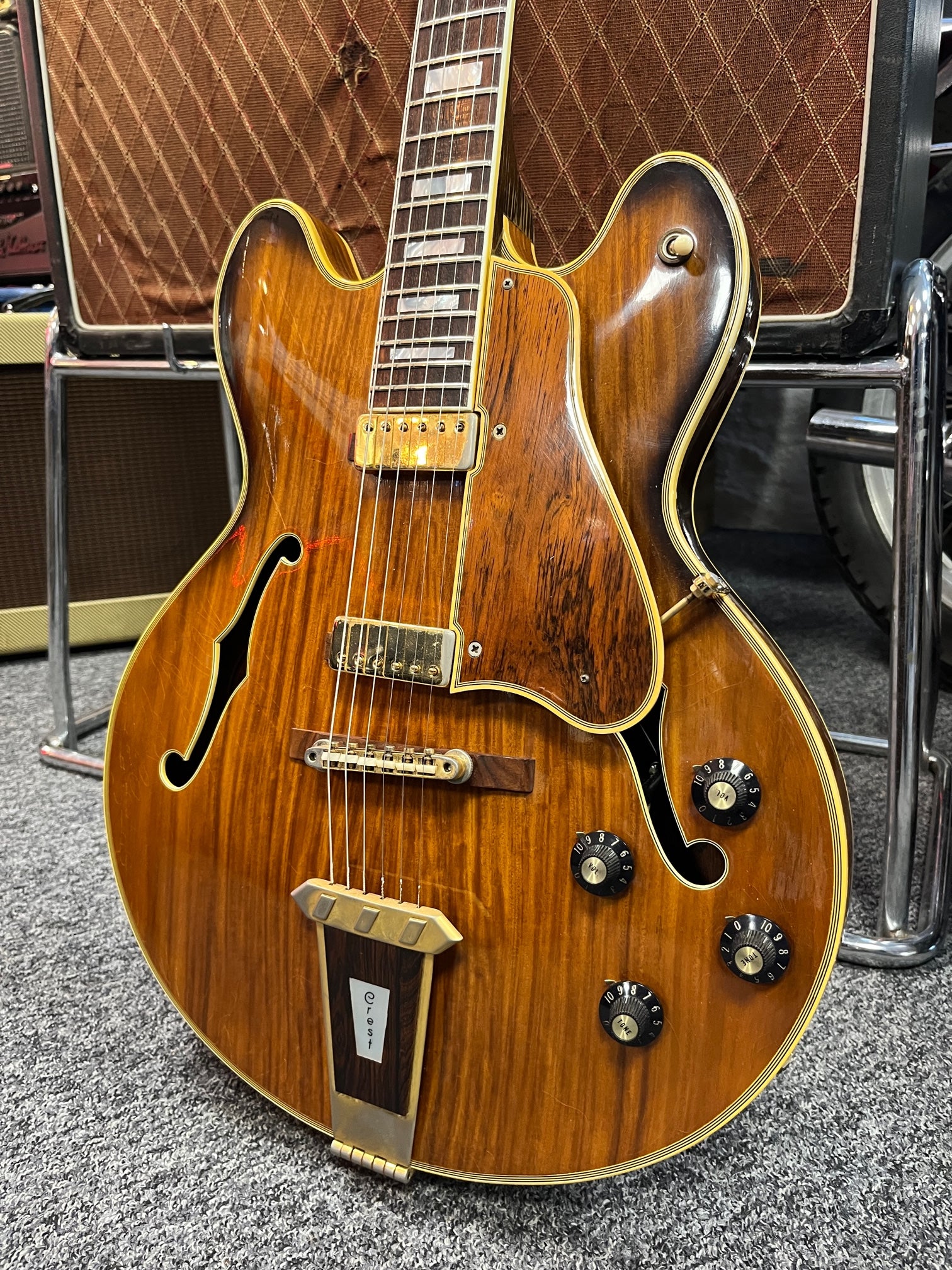 Gibson Crest "Gold" Thinline Brazilian Rosewood 1969 – MotoMusic