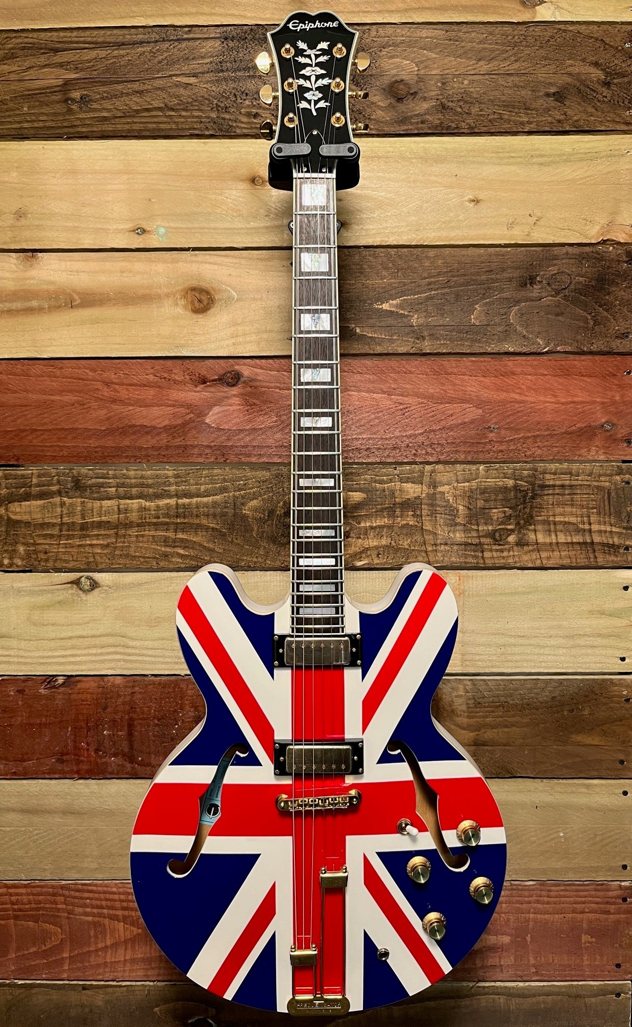 Epiphone Union Jack Sheraton 2014 Alpine White Union Jack – MotoMusic