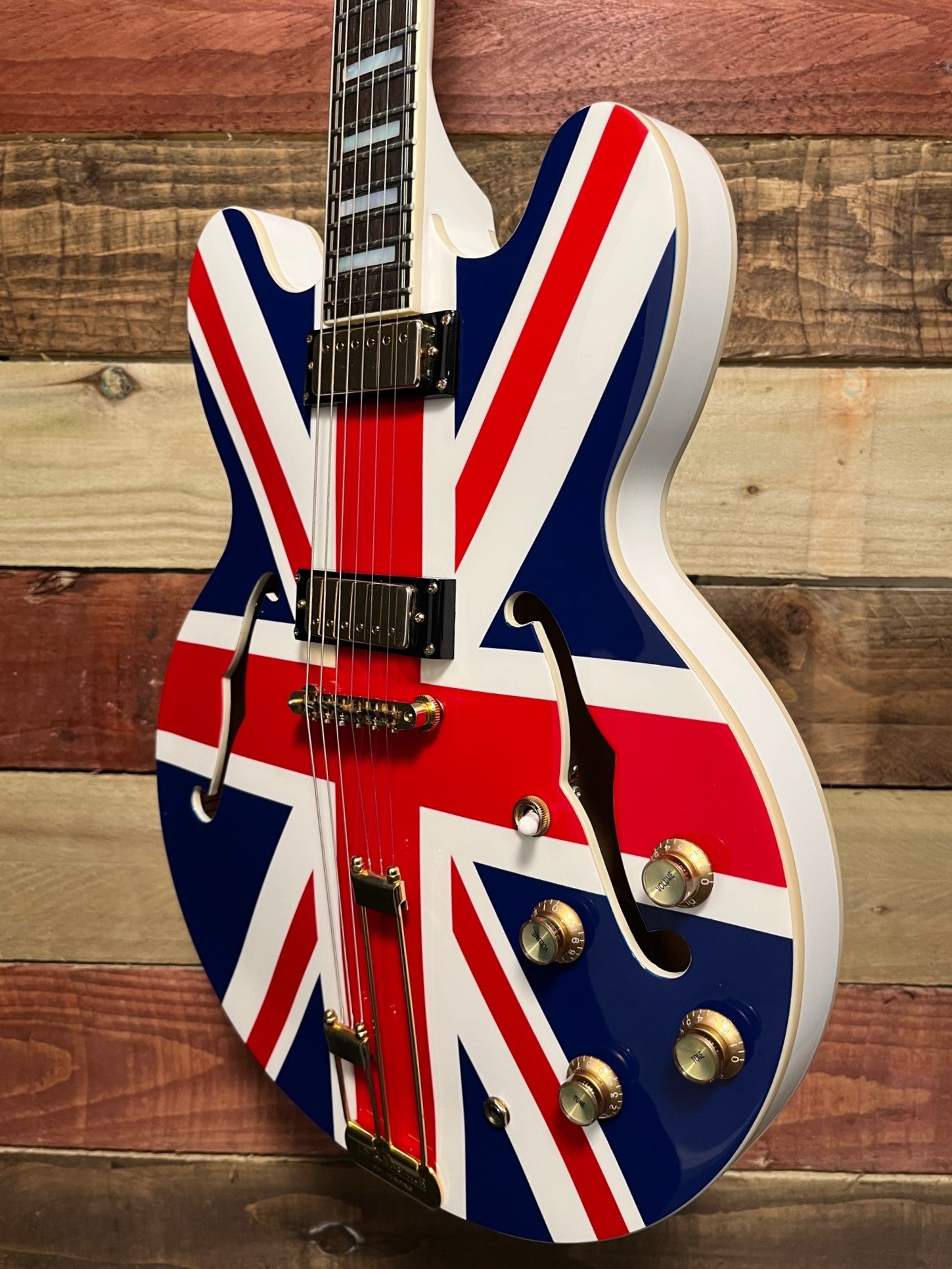 Epiphone Union Jack Sheraton 2014 Alpine White Union Jack – MotoMusic