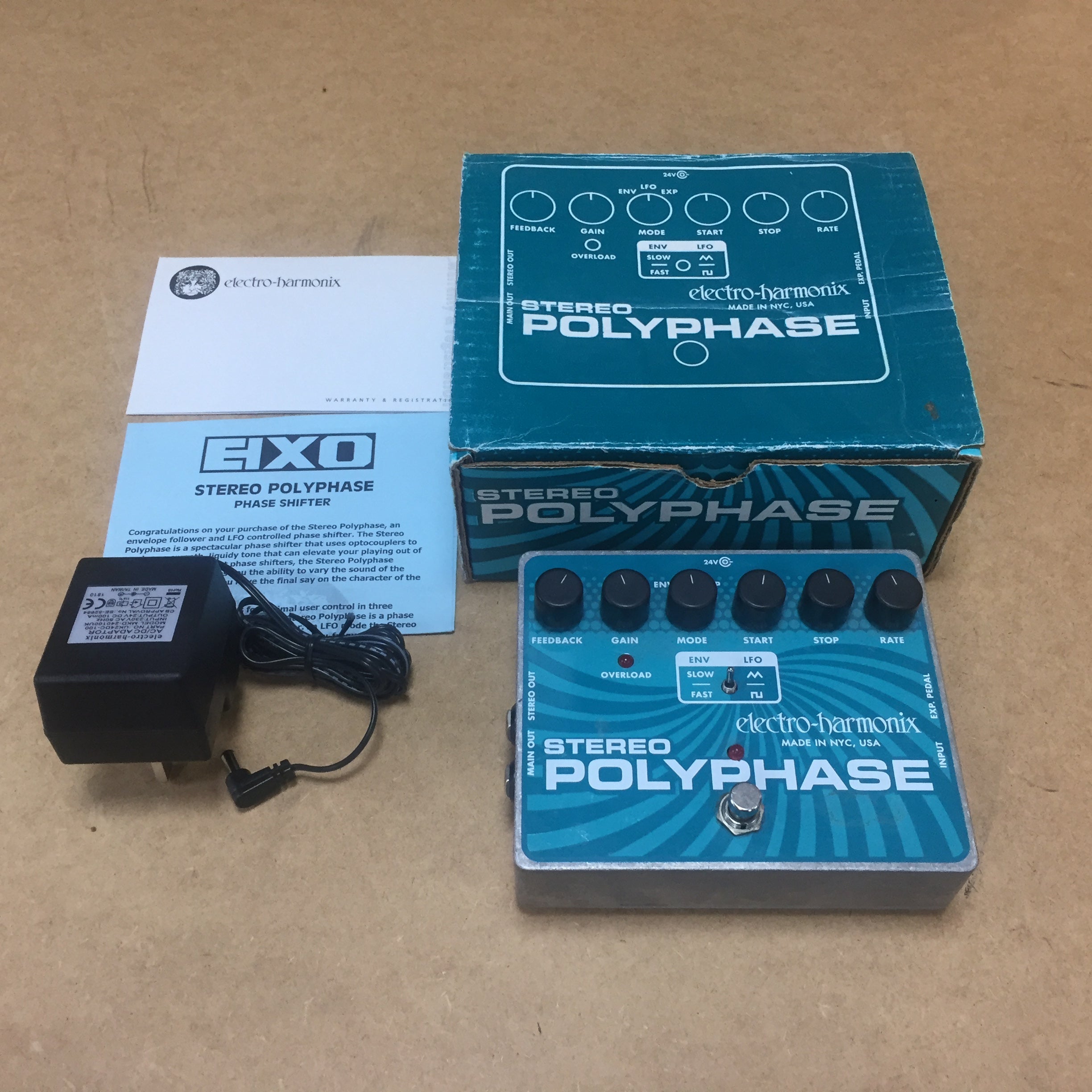 Electro-Harmonix Stereo Polyphase Optical Phase Shifter Pedal – MotoMusic