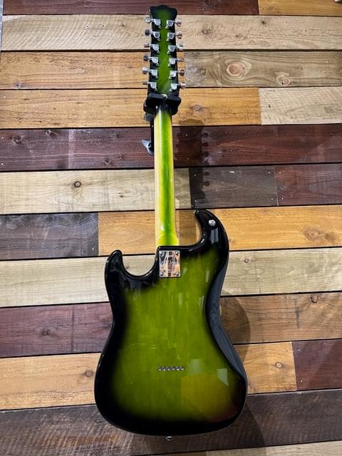 Burns Club Series Double Six 12 String Green Burst with Burns hard cas ...